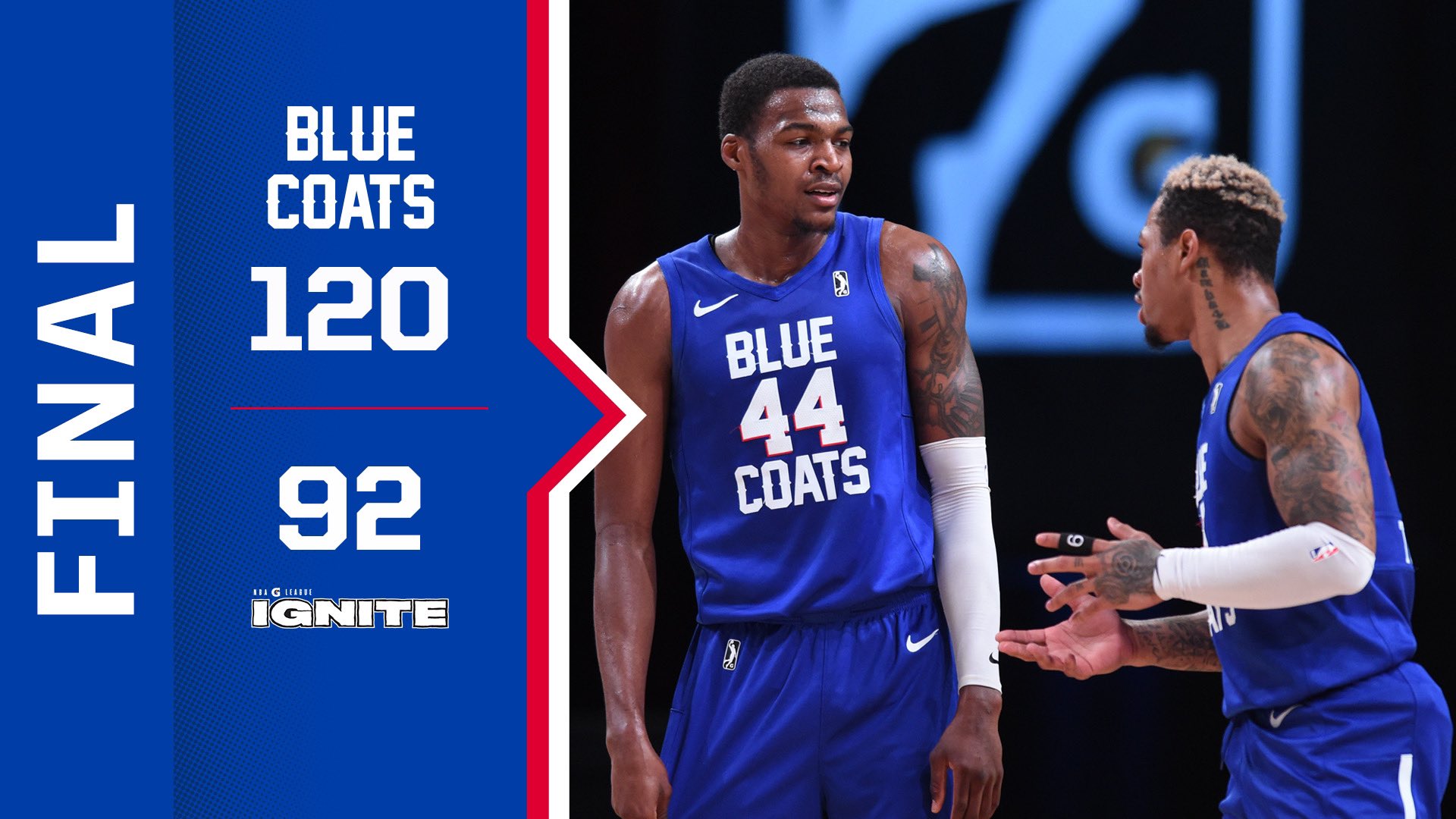 BLUE COATS BEAT NBA G LEAGUE IGNITE FOR EIGHTH WIN | WITN Channel 22 ...