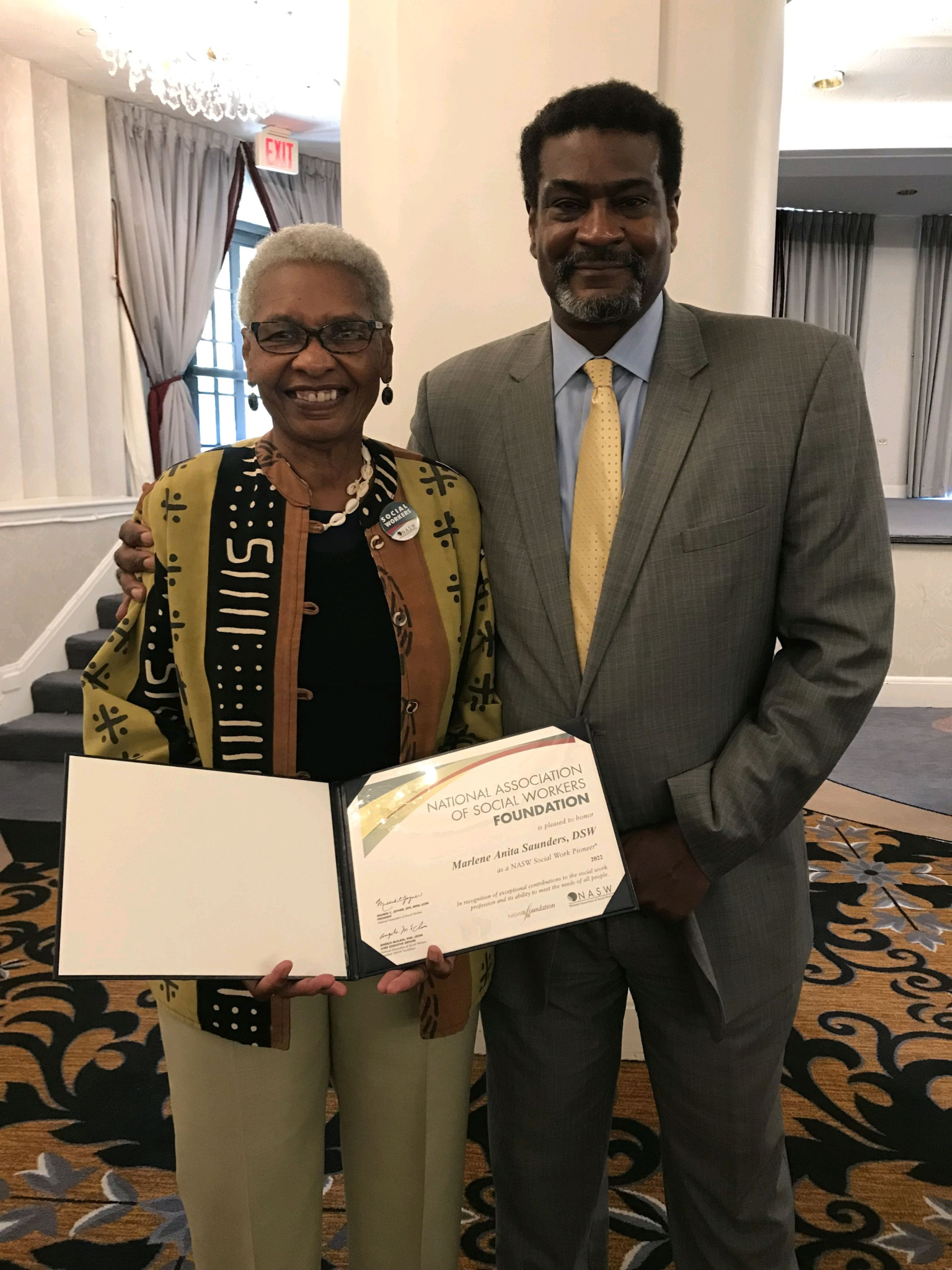 NATIONAL SOCIAL WORK ORGANIZATION HONORS DR. MARLENE SAUNDERS AS A ...